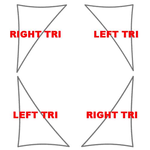 Right and Left Triangle Stretch Shape | StretchyScreens